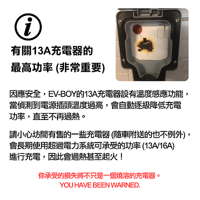 英式方腳英規13A電動車充電器 (第三代)｜EV Boy【免運費】
