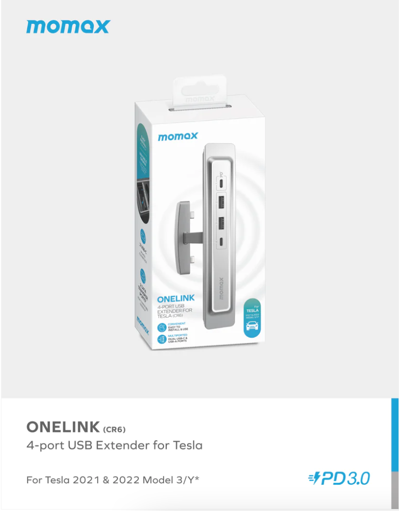 Model 3/Y ONELINK Tesla專用4輸出USB延伸器 | MOMAX